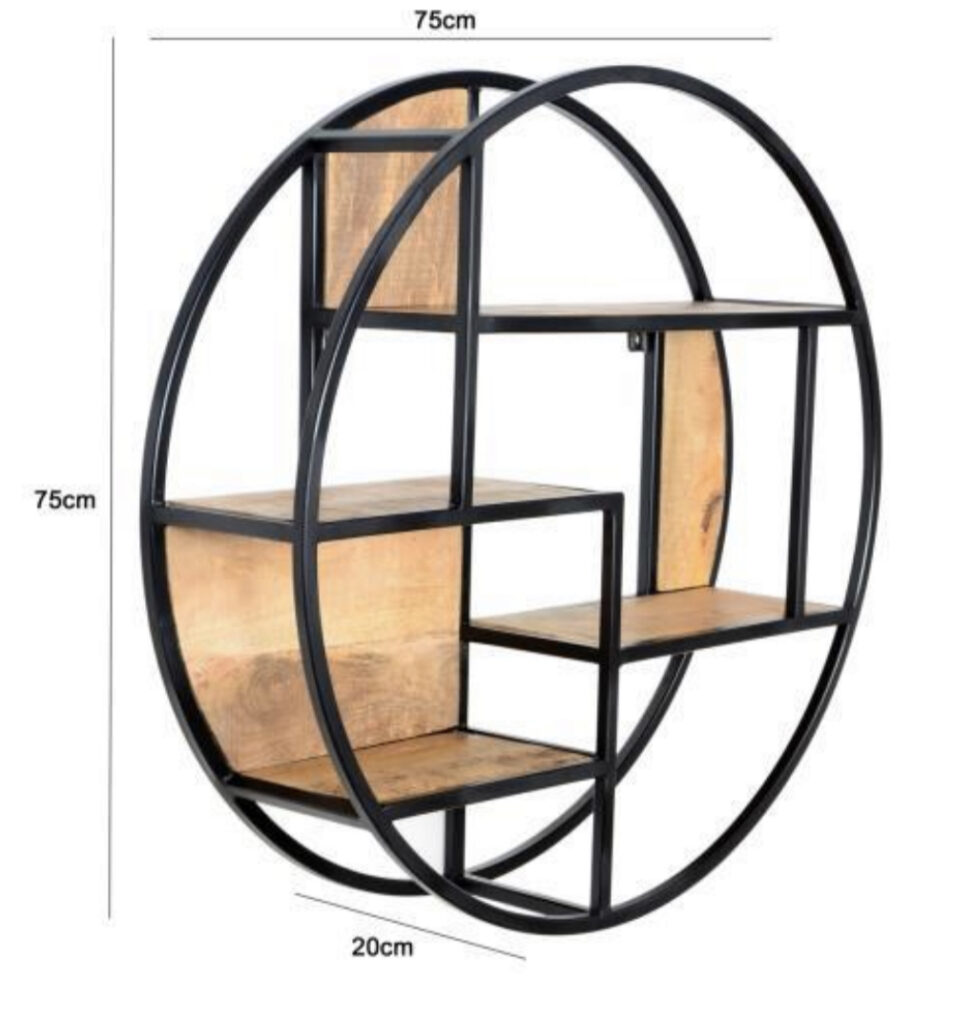 Urban Mango Round Wall Shelf – Blueberry Meadows Interiors