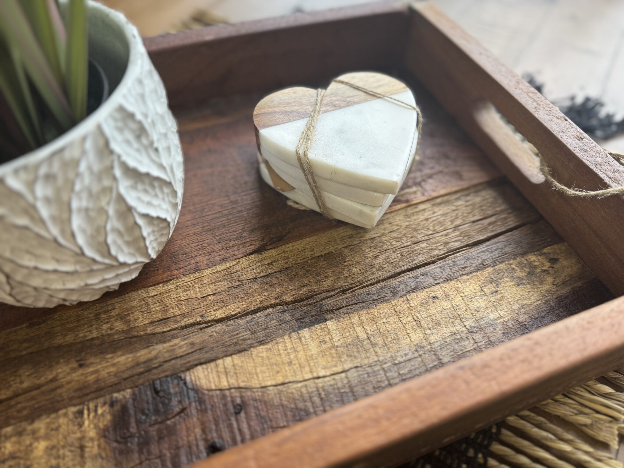 Set of 2 Reclaimed Timber Trays – Blueberry Meadows Interiors